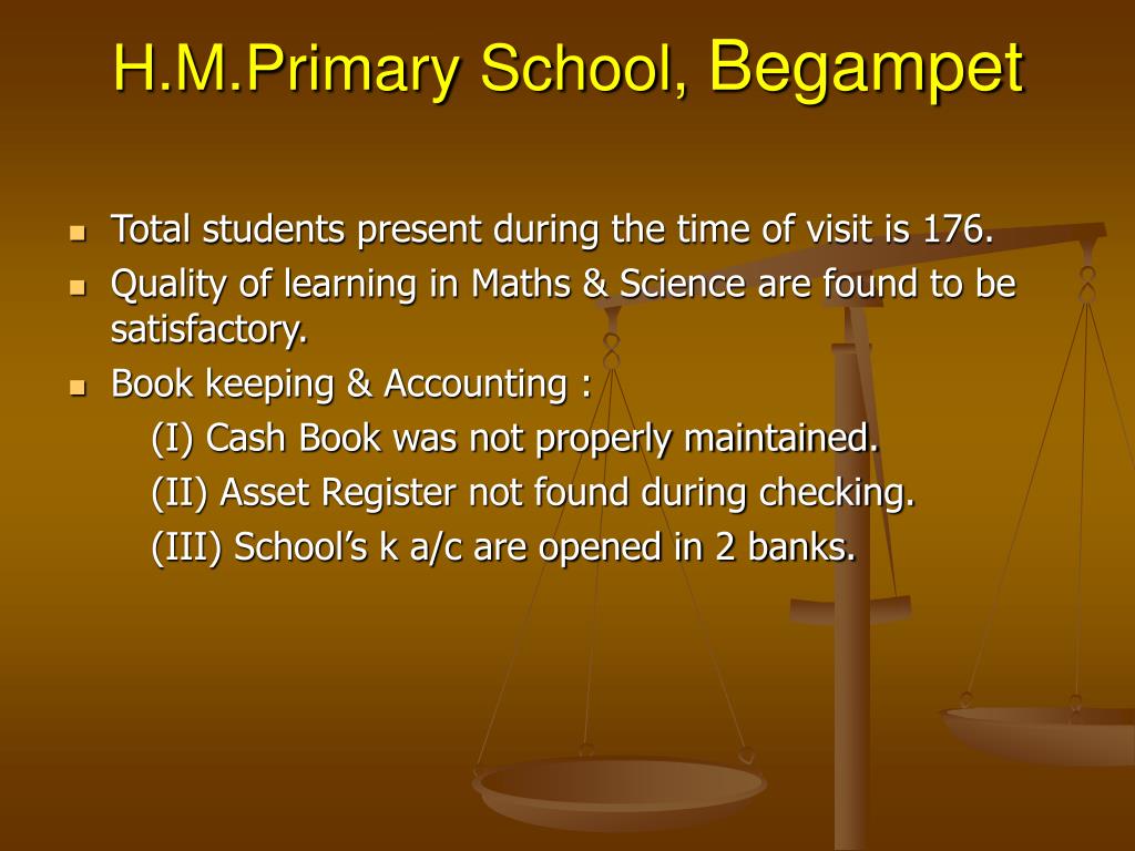 PPT - Place of visit : (1) H.M.Primary School Begampet (2) Z.P. H.S ...