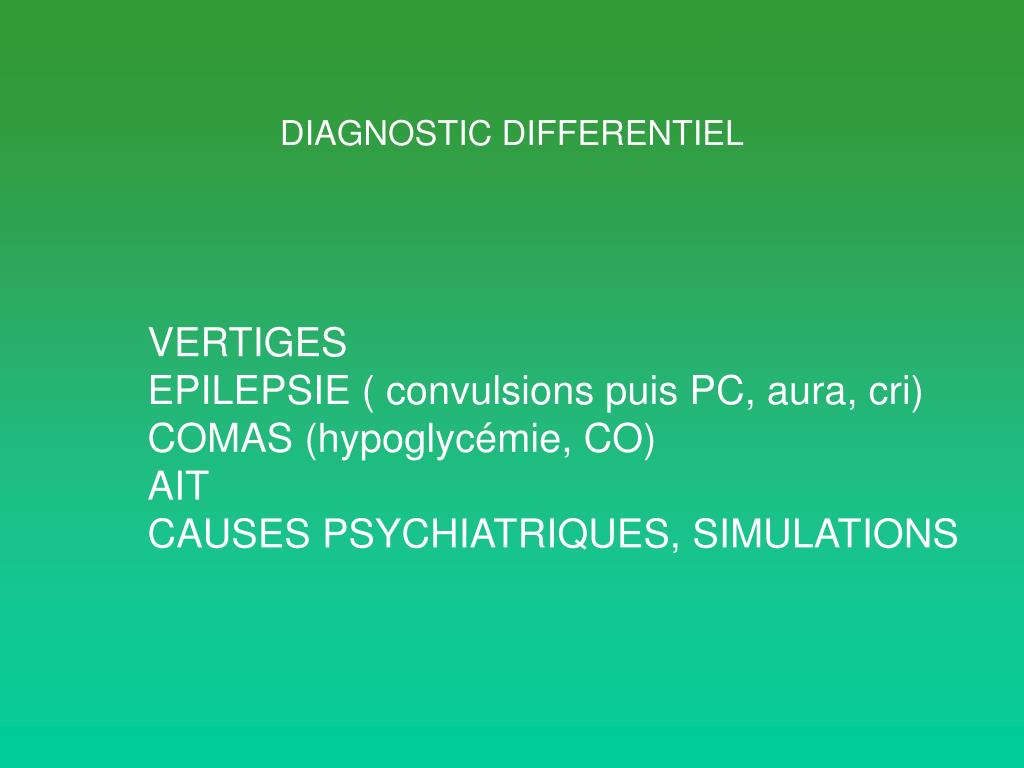 PPT - « Malaises » et pertes de connaissance chez l'adulte PowerPoint ...