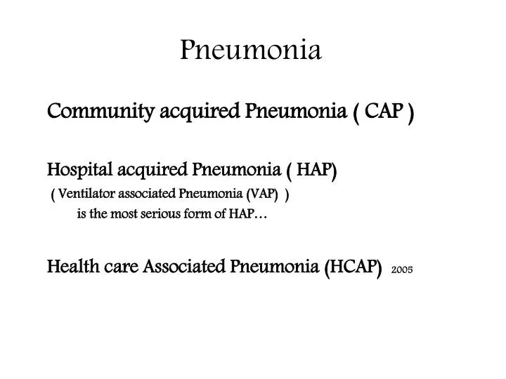 PPT - Pneumonia PowerPoint Presentation, free download - ID:2743066