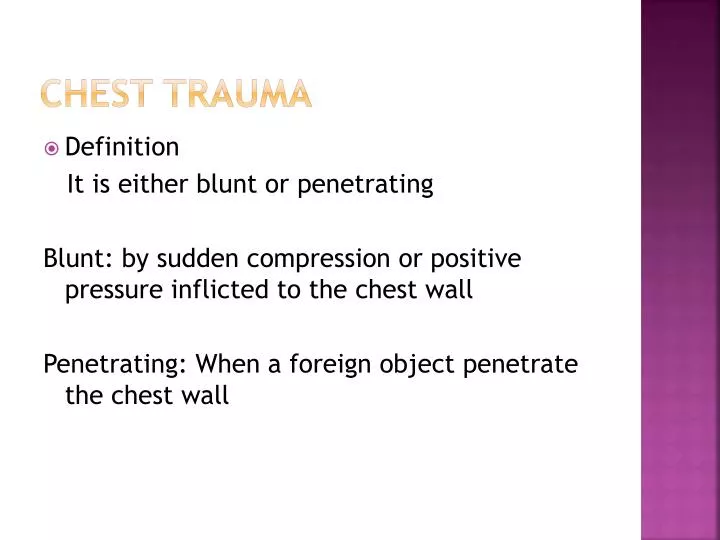 PPT - Chest trauma PowerPoint Presentation, free download - ID:2743884