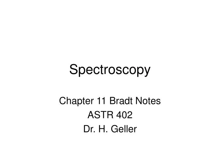 Ppt Spectroscopy Powerpoint Presentation Free Download Id 2743977