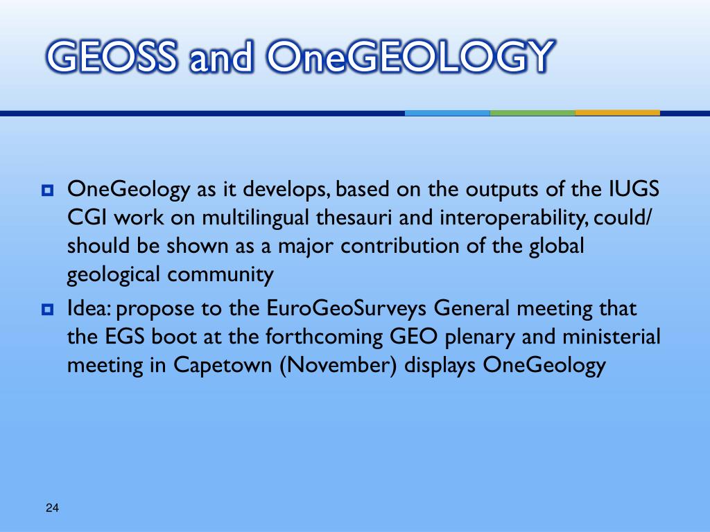PPT - OneGeology INPIRE, GEOSS, AEGOS An EuroGeoSurveys perspective ...