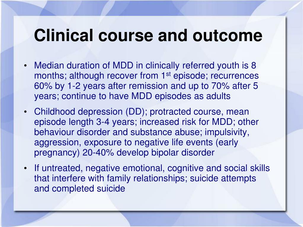 PPT - Major Depressive Disorder in children and adolescents (MDD ...