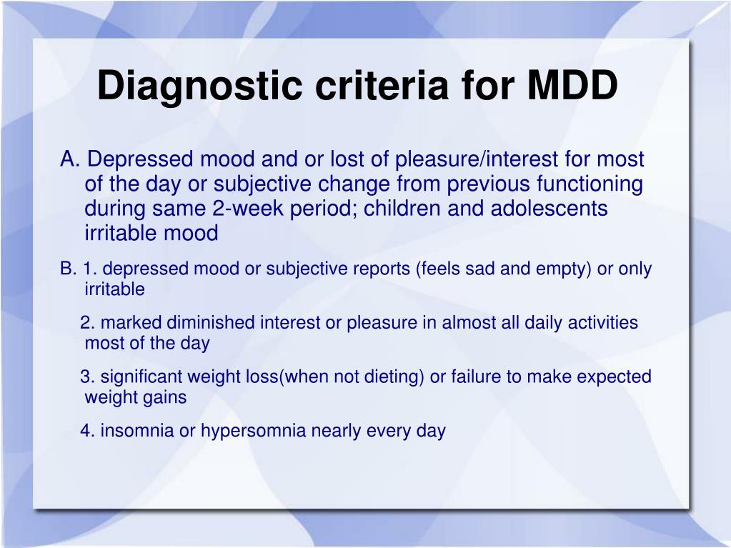 PPT - Major Depressive Disorder in children and adolescents (MDD ...