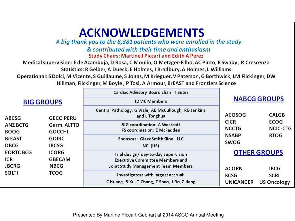 PPT - Presented By Martine Piccart-Gebhart at 2014 ASCO Annual Meeting ...