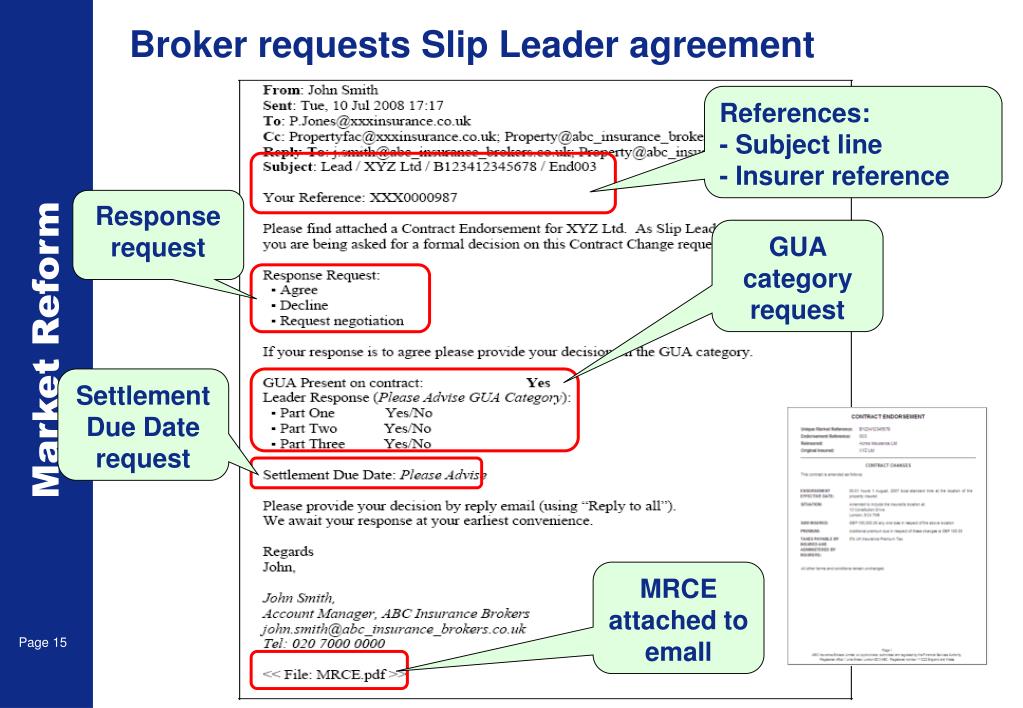 PPT - Modernizing Endorsements in the London Insurance Market: MRCE and ...