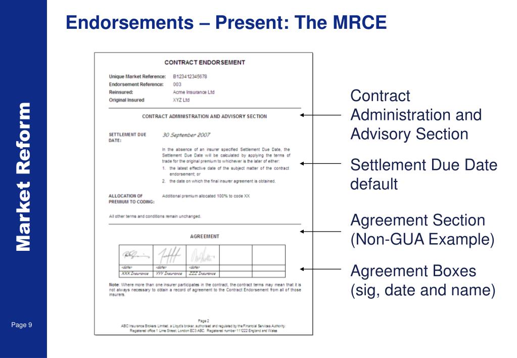 PPT - Electronic Market Reform Contract Endorsements Market Briefing ...
