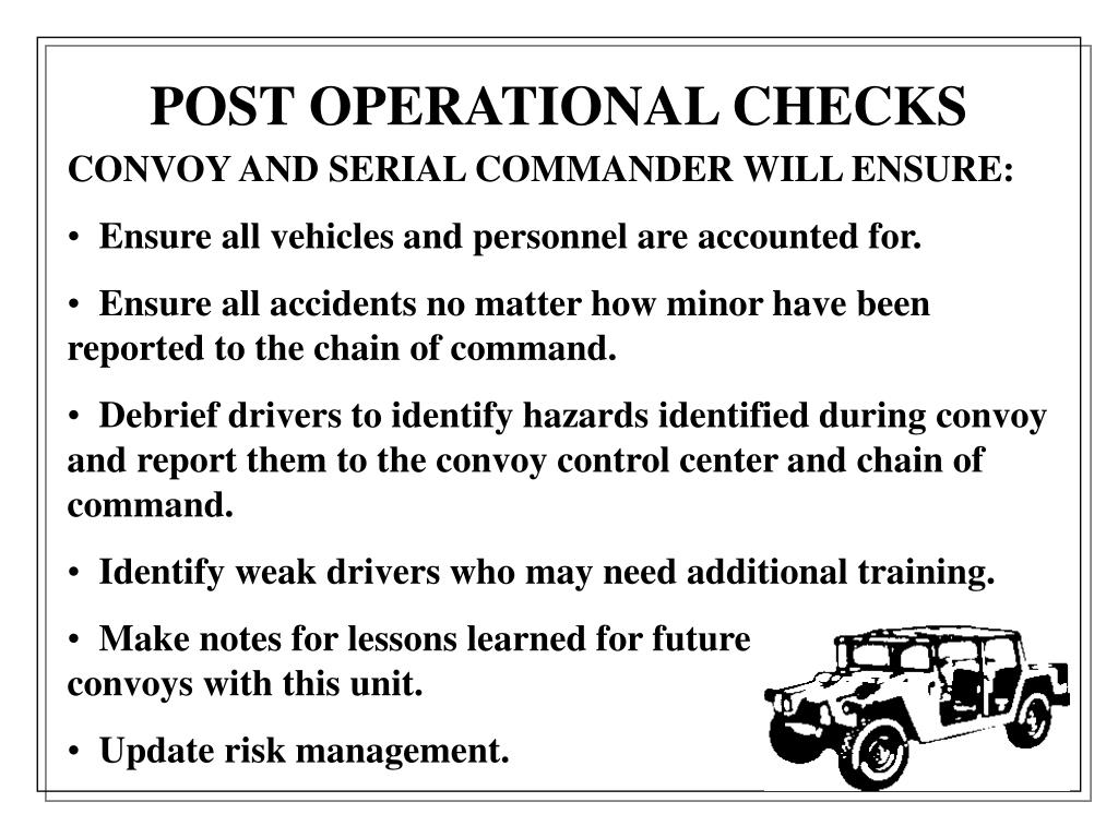 PPT - I Corps and Fort Lewis CONVOY SAFETY Standard Briefing Package ...