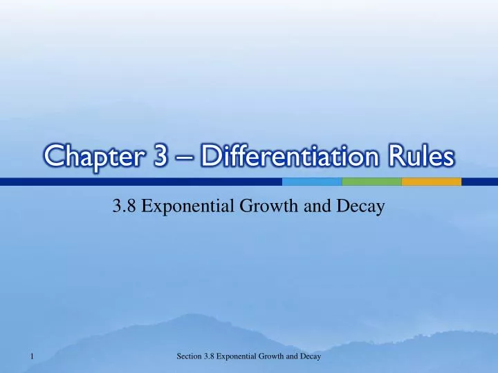 PPT - Chapter 3 – Differentiation Rules PowerPoint Presentation, free ...