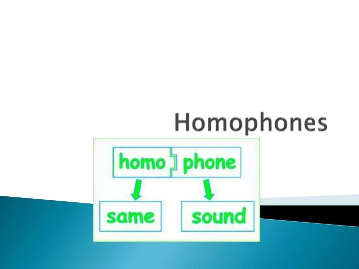 PPT - Homophones PowerPoint Presentation, free download - ID:2745790