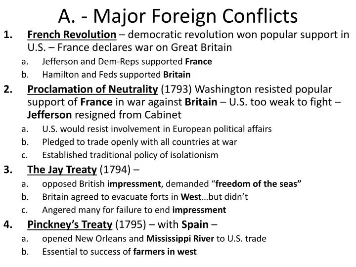 PPT - A. - Major Foreign Conflicts PowerPoint Presentation, free ...