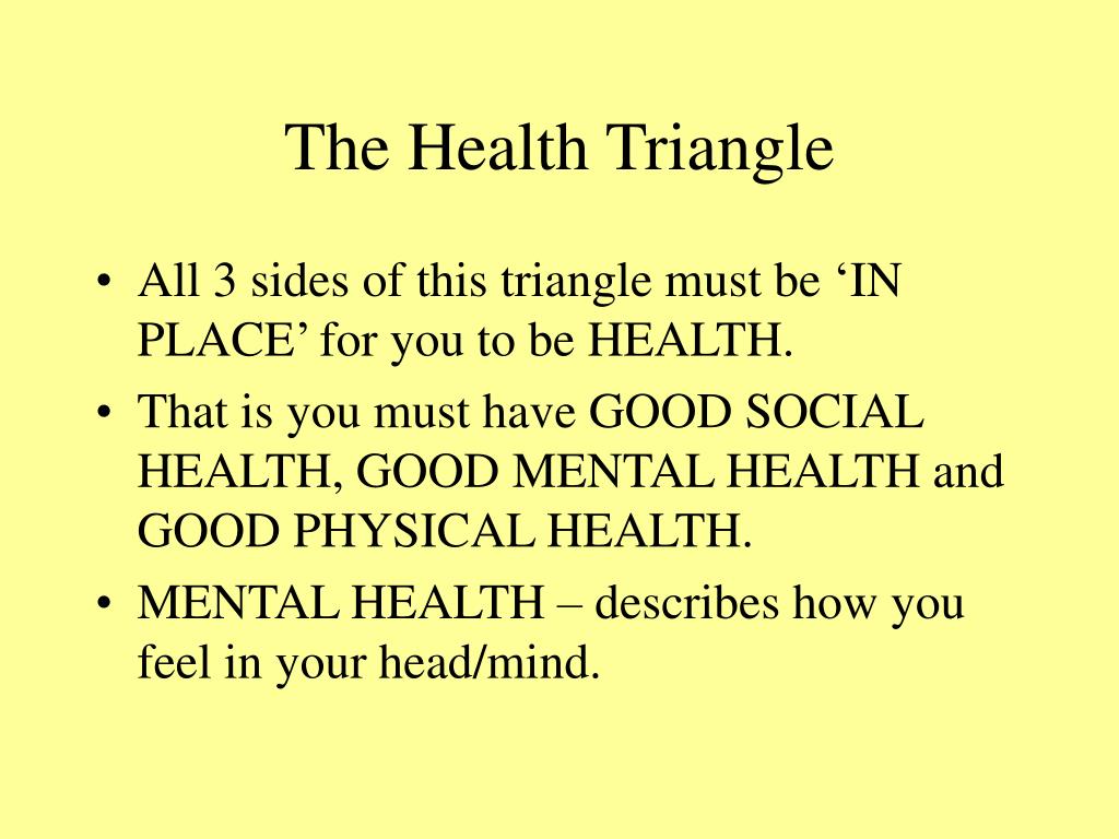 PPT - Understanding Health and Technology: The Health Triangle ...