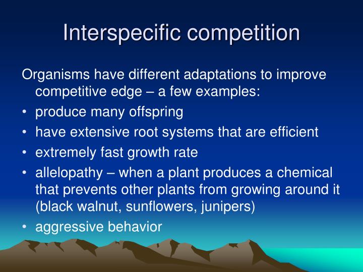 Interspecific Competition Examples In Plants