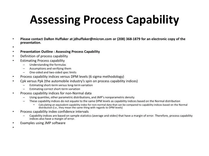 PPT - Assessing Process Capability PowerPoint Presentation, free download - ID:2746874