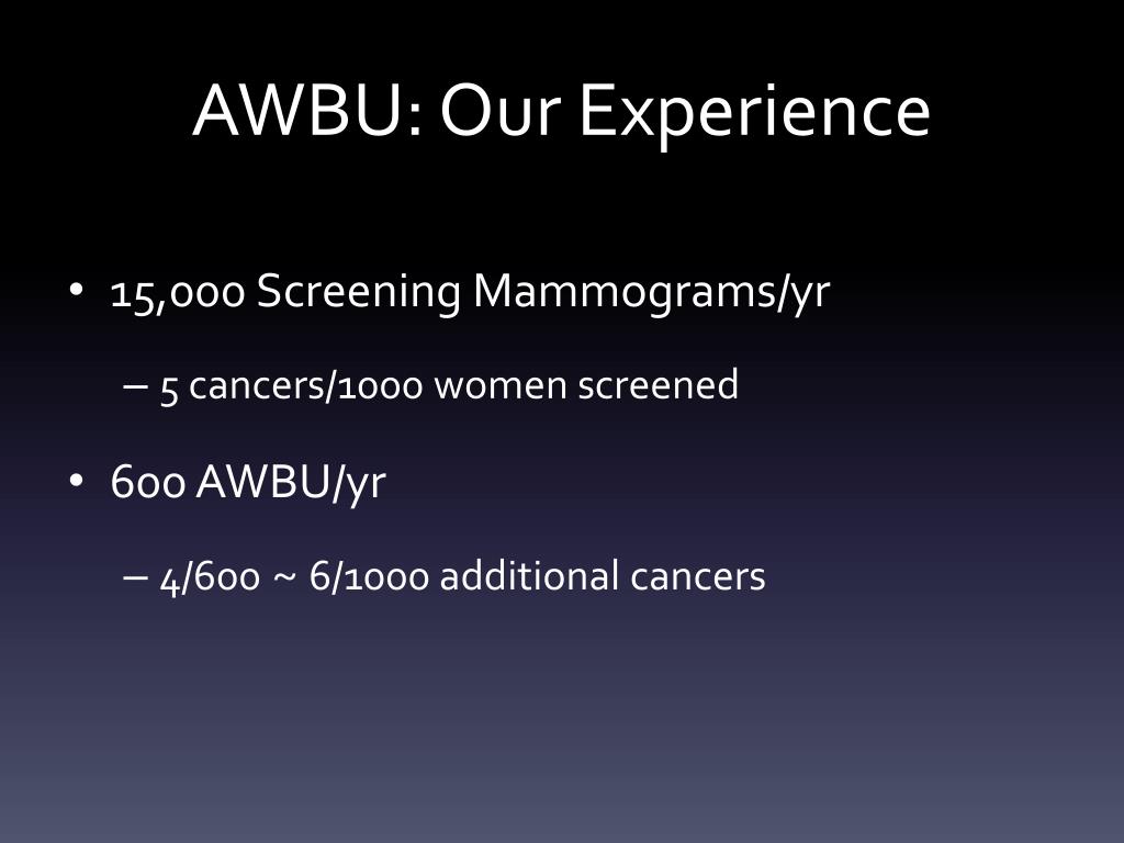 PPT - Breast Cancer Screening What’s New to Know? The Issue of Breast ...