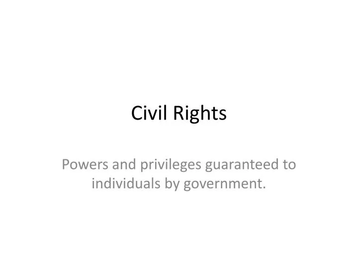 PPT - Civil Rights PowerPoint Presentation, free download - ID:2747883