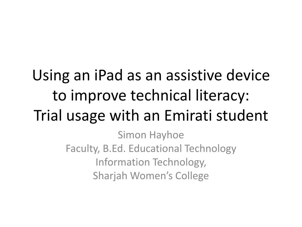 PPT - Simon Hayhoe Faculty, B.Ed. Educational Technology Information ...