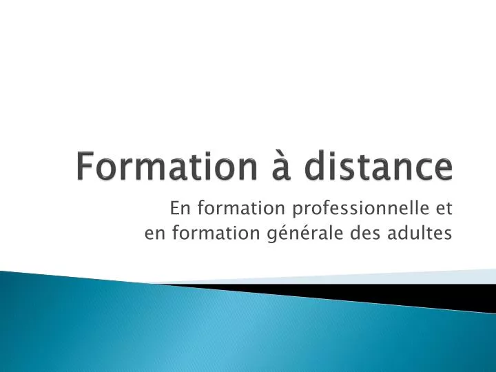 PPT - Formation à distance PowerPoint Presentation, free download - ID ...