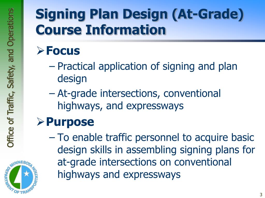 PPT - Signing Plan Design At-Grade PowerPoint Presentation, free ...