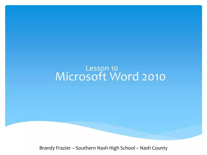PPT - Microsoft Word 2010 PowerPoint Presentation, free download - ID ...
