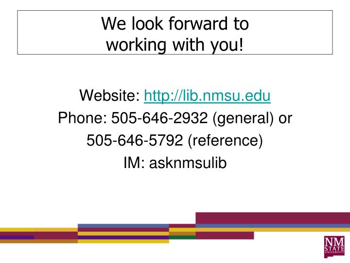 PPT - NMSU Library: Welcome Graduate Assistants! PowerPoint ...
