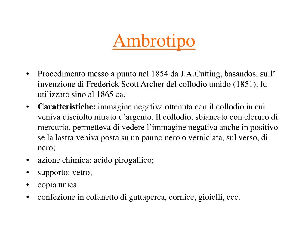 PPT - Storia delle tecniche fotografiche ed elementi per il loro ...