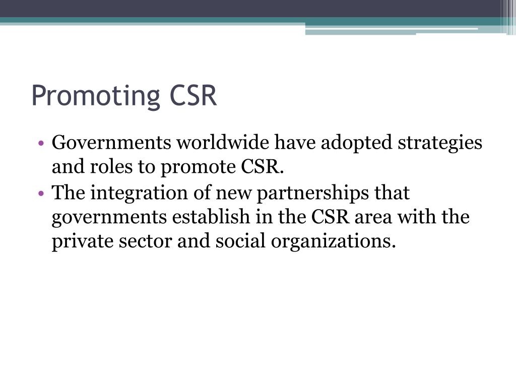 PPT - The Role of Governments in Activating Corporate Social ...