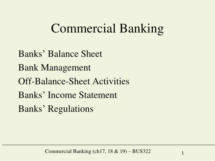 PPT - Commercial Banking PowerPoint Presentation, free download - ID ...