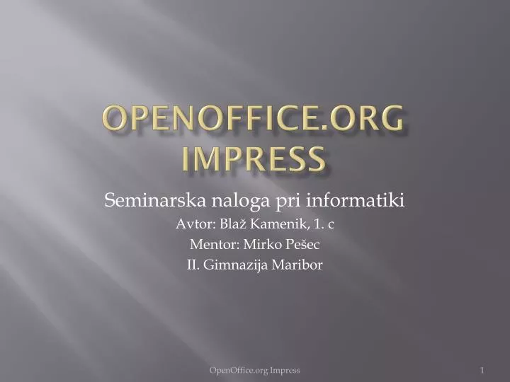 PPT - OpenOffice Impress PowerPoint Presentation, free download - ID ...