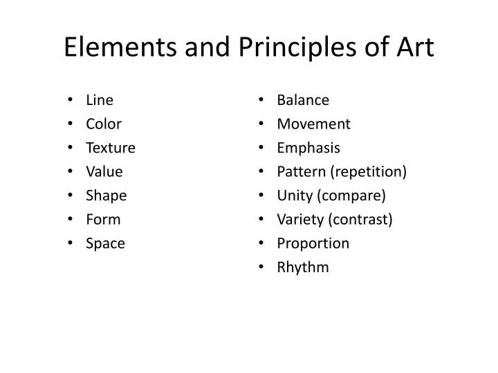 Ppt Elements And Principles Of Art Powerpoint Presentation Free