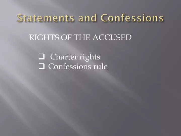 PPT - Statements and Confessions PowerPoint Presentation, free download ...