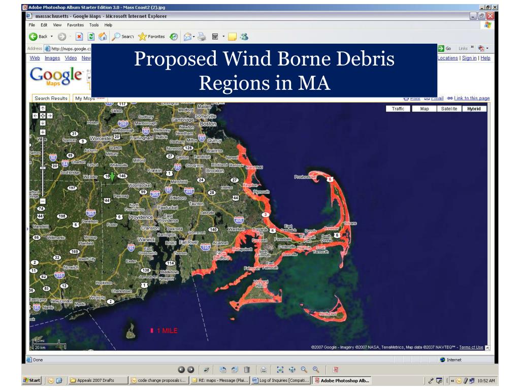 PPT - Mapping Wind-Borne Debris Regions in MA PowerPoint Presentation ...