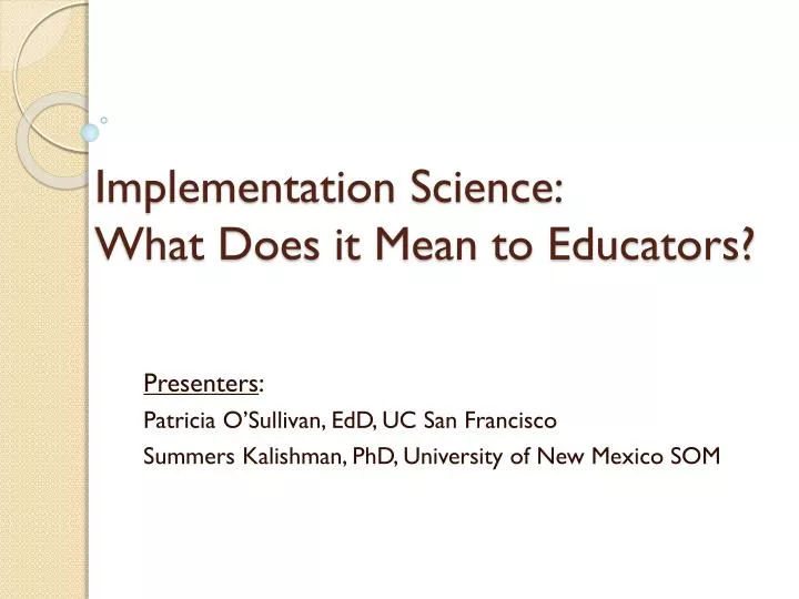 Implementation Science