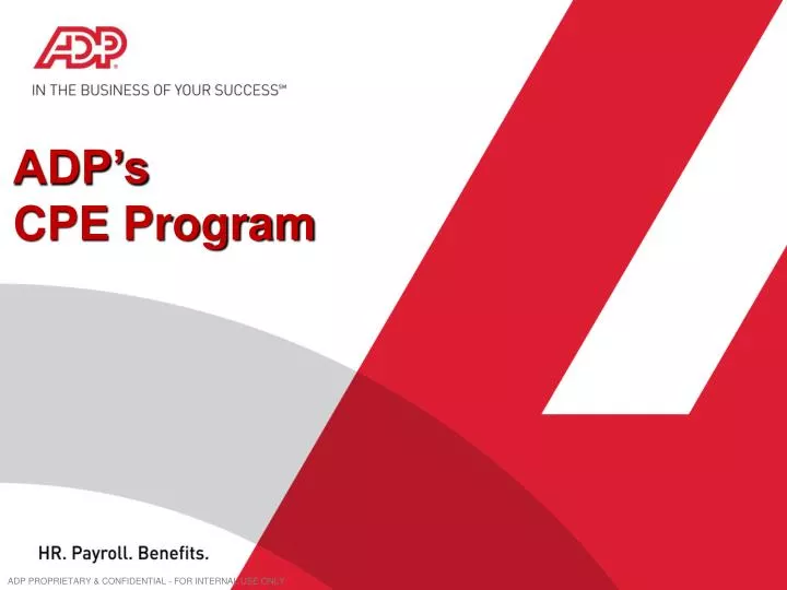 PPT - ADP’s CPE Program PowerPoint Presentation, free download - ID:2752975
