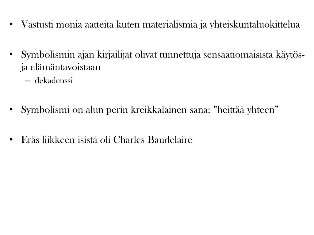 PPT - SYMBOLISMI PowerPoint Presentation, free download - ID:2753044