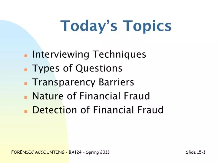 PPT - Today’s Topics PowerPoint Presentation, free download - ID:2753086