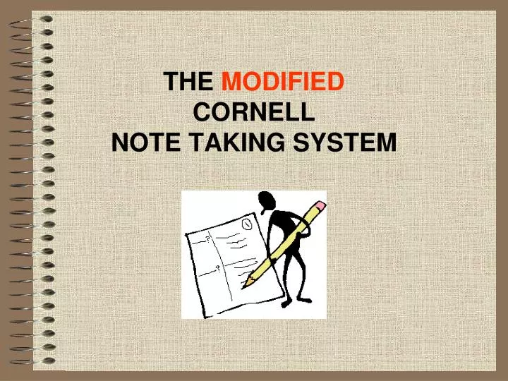 PPT - THE MODIFIED CORNELL NOTE TAKING SYSTEM PowerPoint Presentation ...