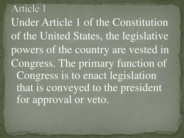 PPT - Article 1 PowerPoint Presentation, free download - ID:2753550