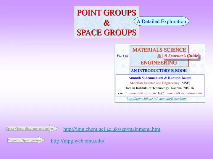 PPT - POINT GROUPS & SPACE GROUPS PowerPoint Presentation, free ...