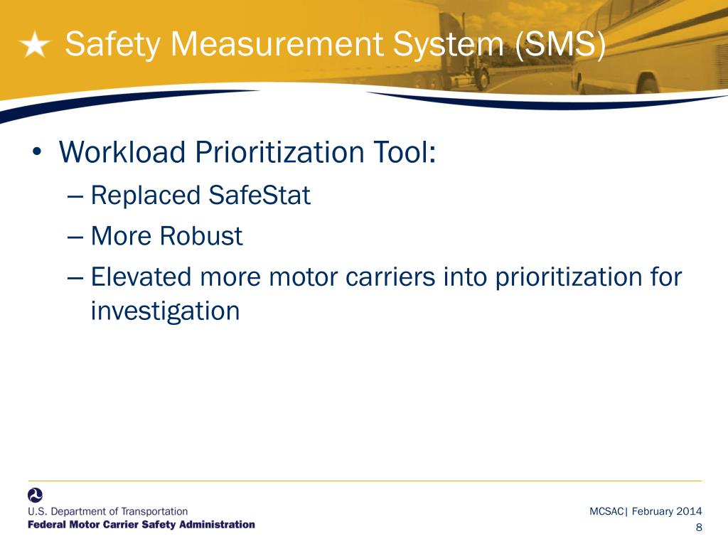 PPT - Motor Carrier Safety Advisory Council February 12, 2014 ...