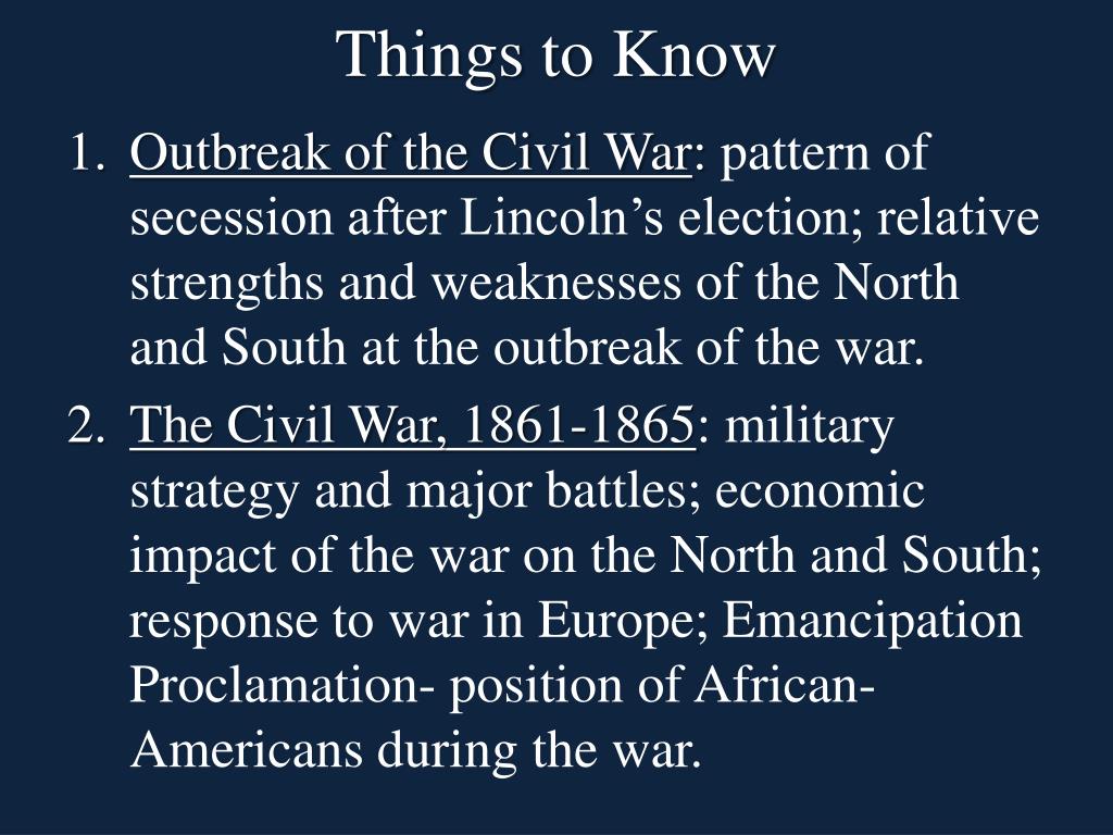 PPT - Unit 7 Civil War and Reconstruction 1860-1877 PowerPoint ...