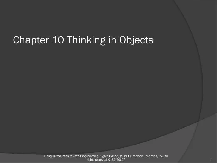 PPT - Chapter 10 Thinking in Objects PowerPoint Presentation, free ...