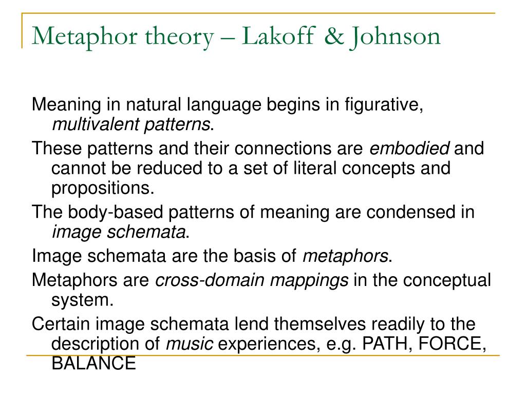 PPT - Metaphoric Music Listening inside and outside music therapy ...