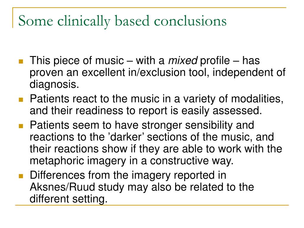 PPT - Metaphoric Music Listening inside and outside music therapy ...