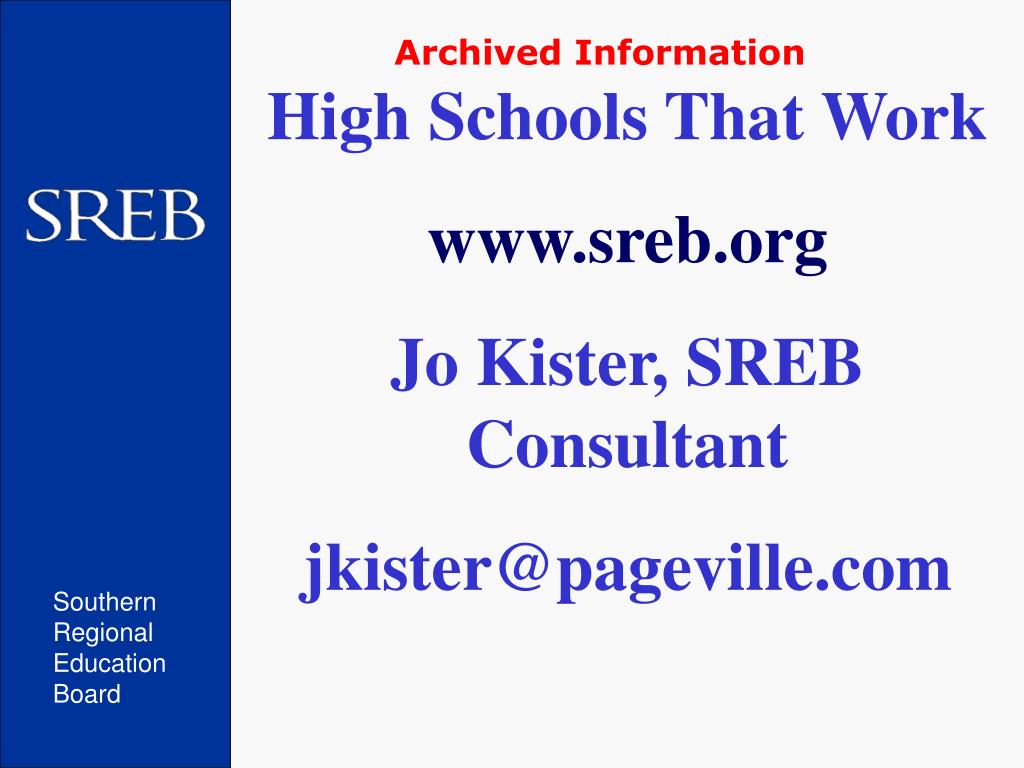 PPT - Southern Regional Education Board PowerPoint Presentation, free ...