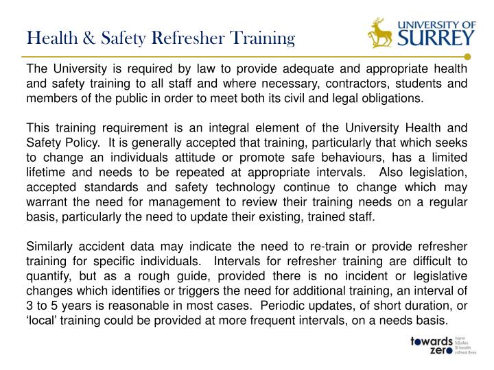 PPT - Health & Safety Refresher Training PowerPoint Presentation - ID ...