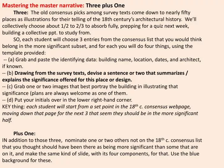 PPT - Mastering the master narrative: Three plus One PowerPoint ...