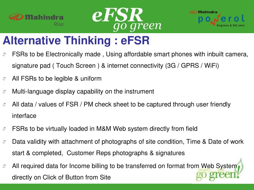 PPT - Welcome to Training & Pilot Launching of eFSR A GAME CHANGER At ...