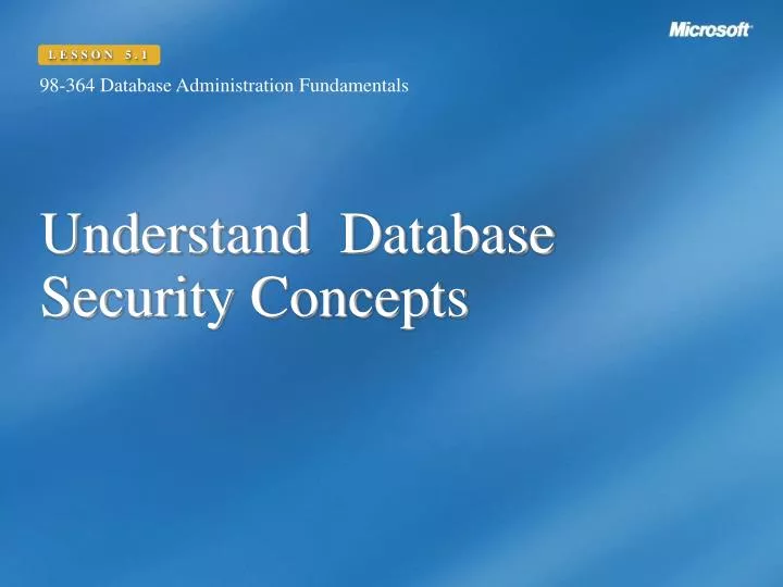 Ppt Understand Database Security Concepts Powerpoint Presentation