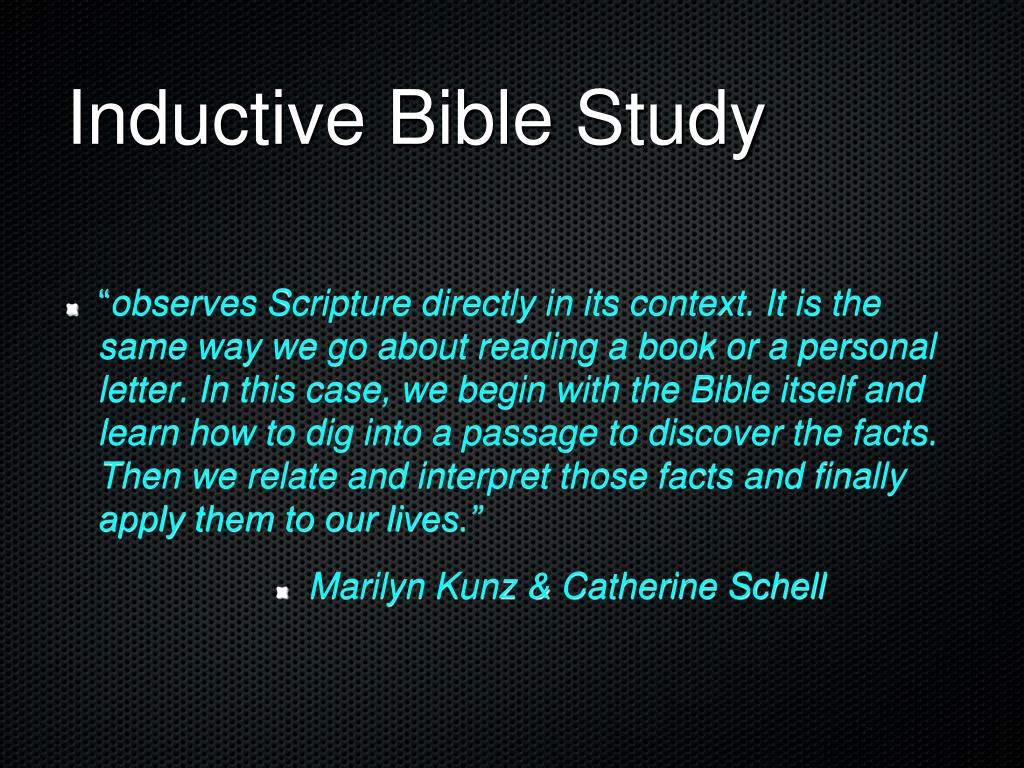PPT - Dive Deeper: Inductive Bible Study Method PowerPoint Presentation ...